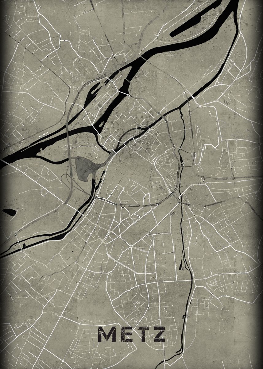 'Metz' Poster, picture, metal print, paint by Jerhus | Displate