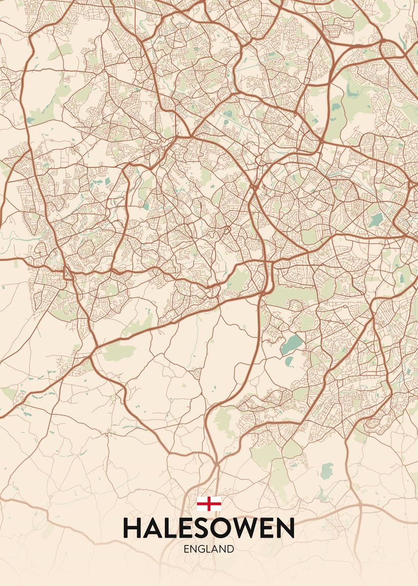 'Halesowen UK' Poster, picture, metal print, paint by IMR Designs ...