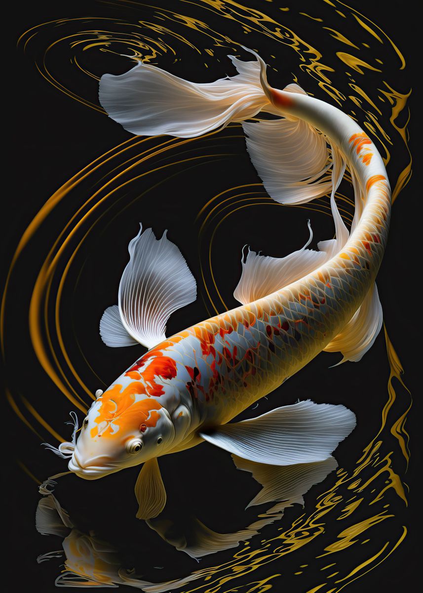 'Koi Fish' Poster by Sohail Rees | Displate