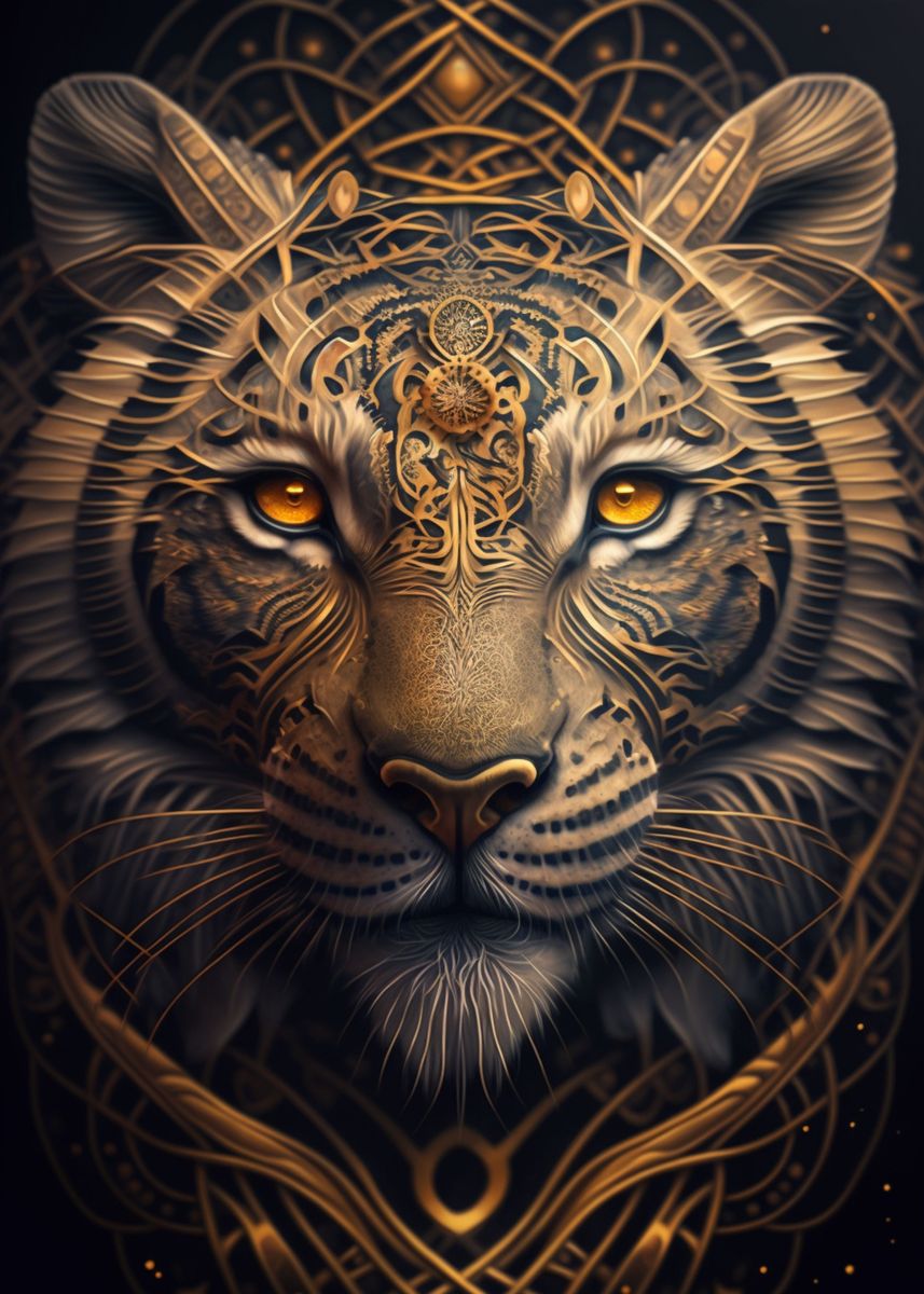 'Mystic Tiger' Poster, picture, metal print, paint by Amit Debnath ...