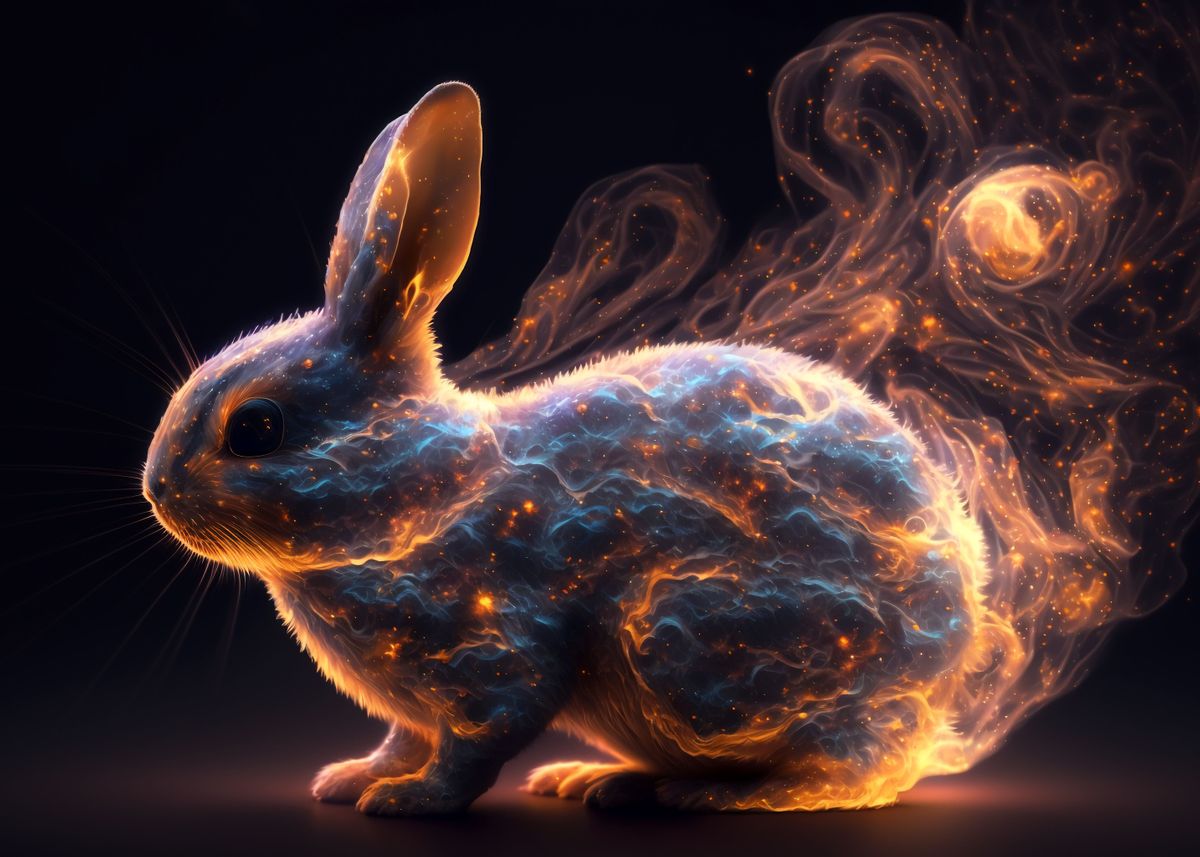 'Spirit Animal Rabbit' Poster by Jiri Hodecek | Displate