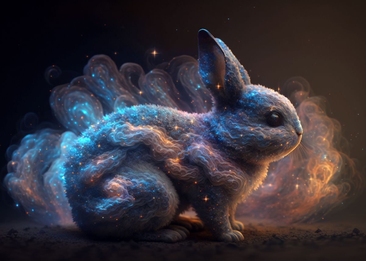 'Spirit Animal Rabbit' Poster by Jiri Hodecek | Displate