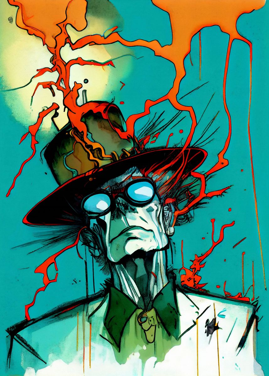 'Deranged Comic Doctor' Poster, picture, metal print, paint by David ...