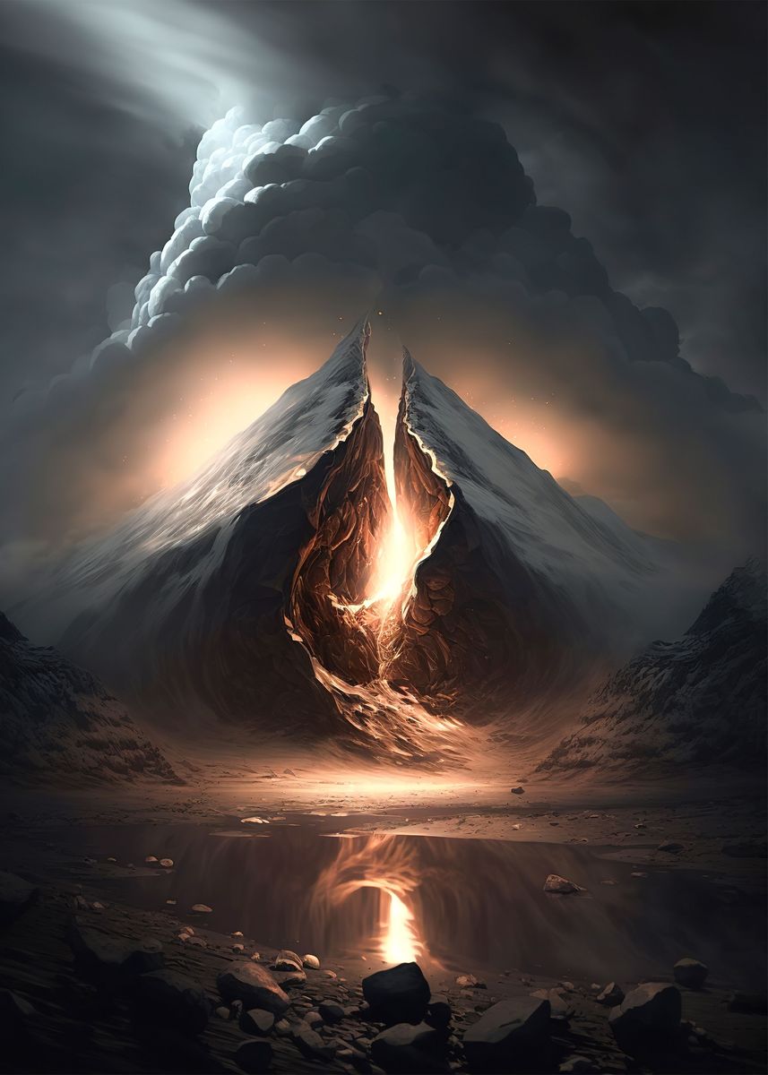 'Magic mountain' Poster, picture, metal print, paint by Arturo Vivo ...