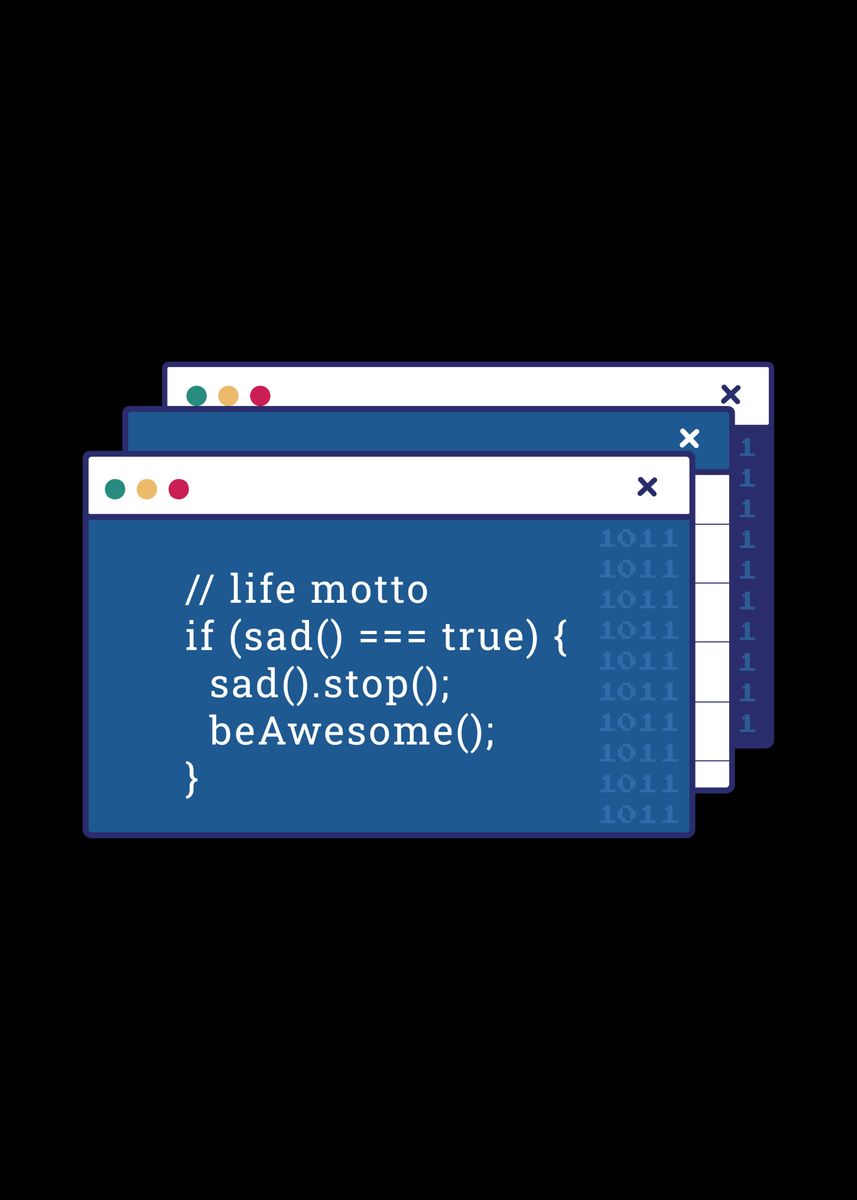 'Coding' Poster, picture, metal print, paint by Cool Till Death | Displate