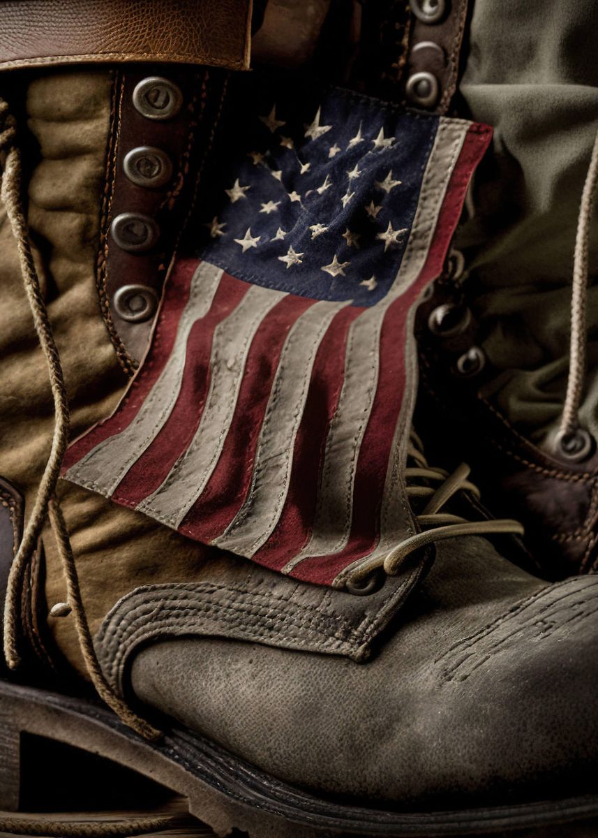 'Army Boot American Flag' Poster by Sam Brady | Displate