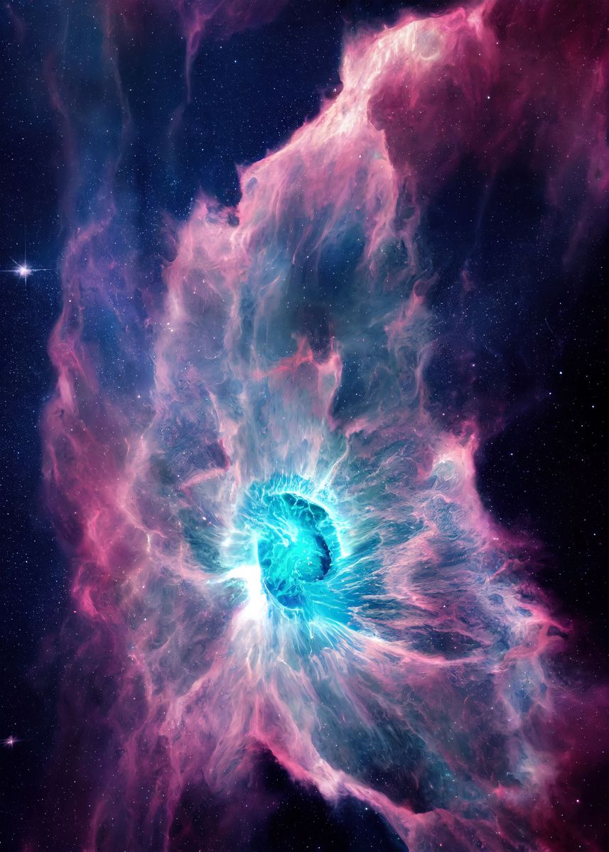 'Galaxy with stars' Poster, picture, metal print, paint by HildaWarren ...