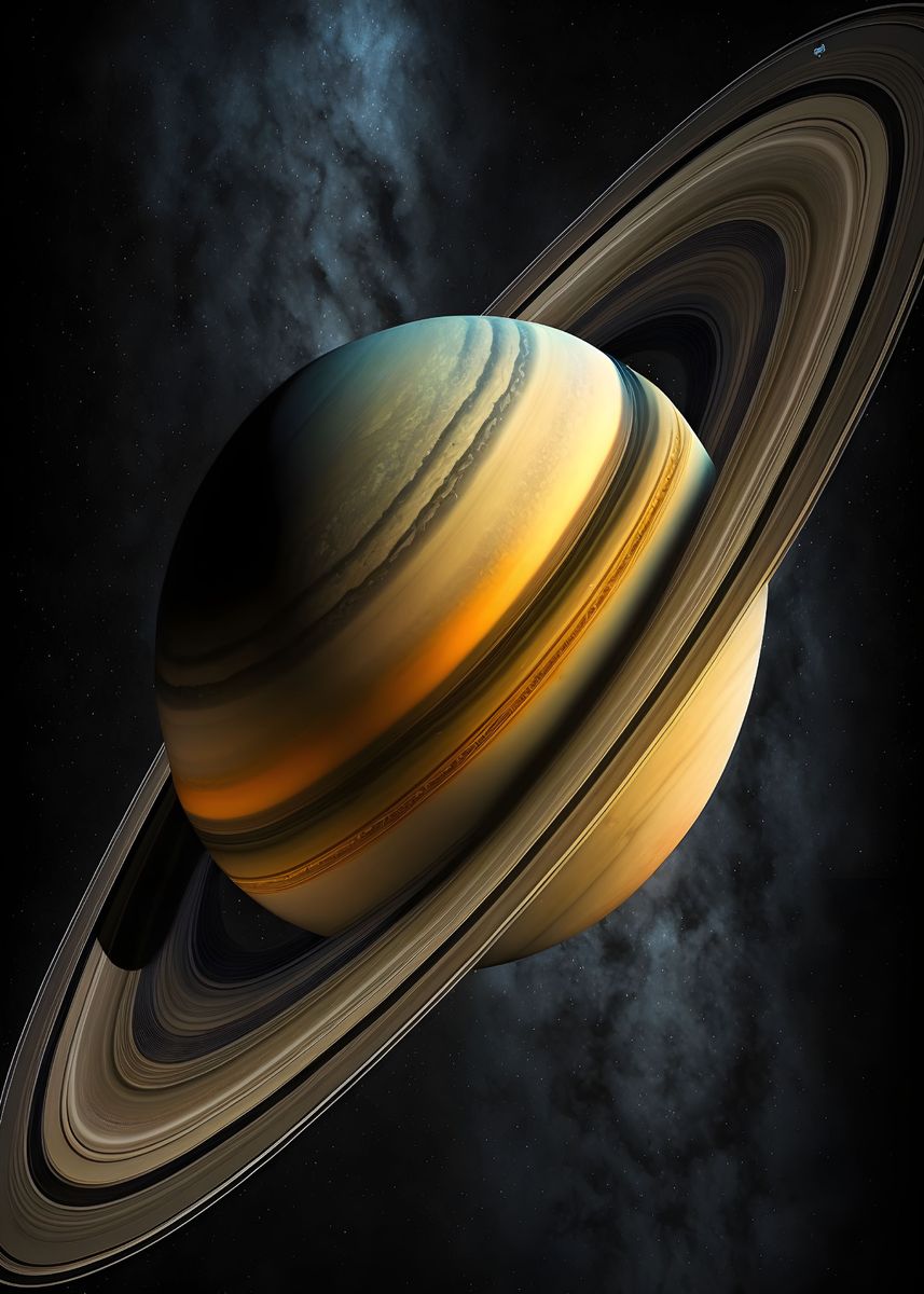 'Planet Saturn' Poster, picture, metal print, paint by Maël Sterlin ...