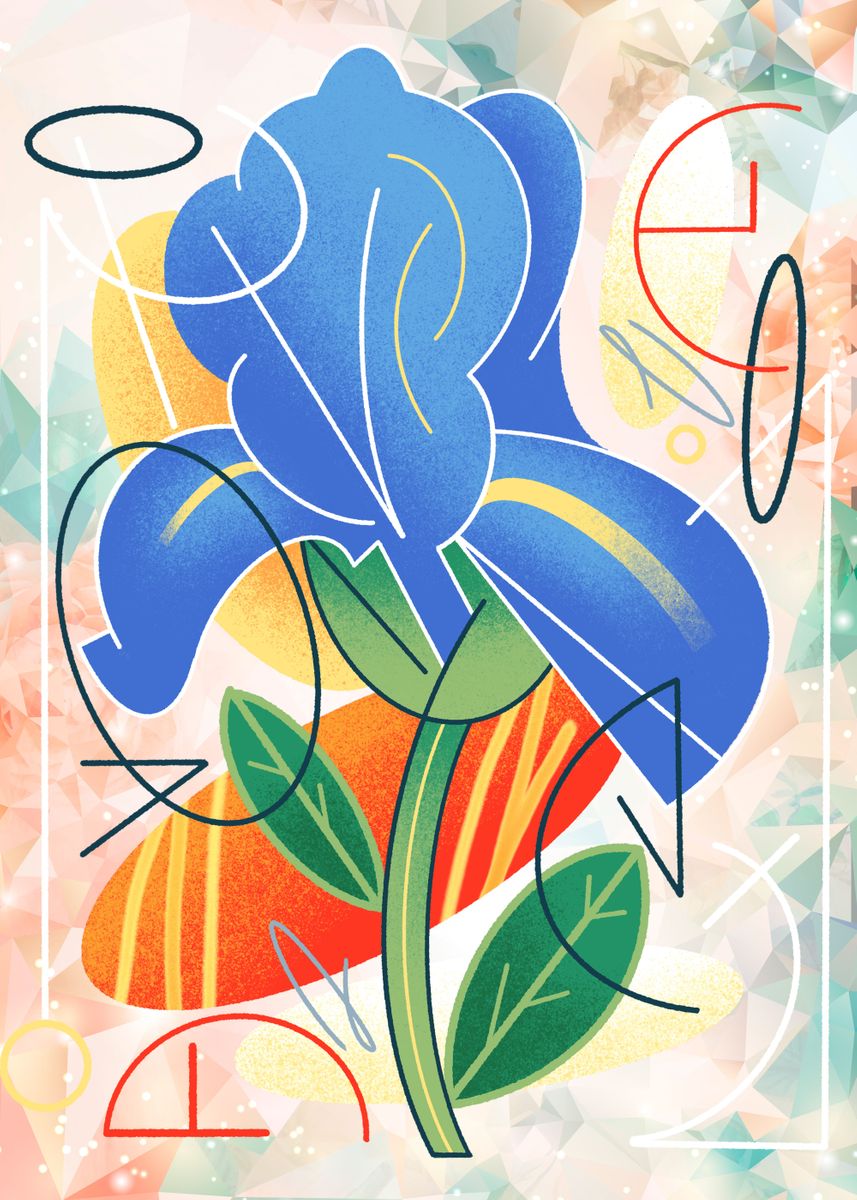 'Flowers Vibrant Blooms' Poster, picture, metal print, paint by NIZAM ...