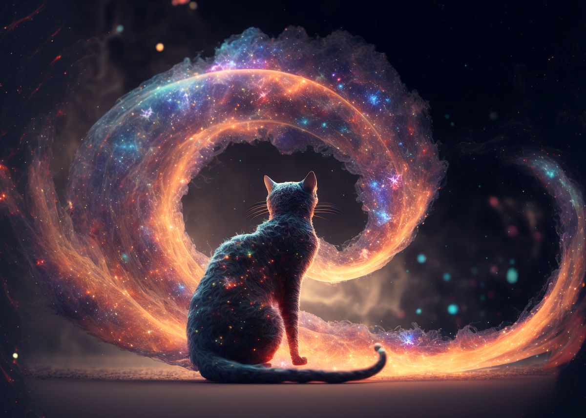 'Spirit Animal Cat' Poster by Jiri Hodecek | Displate