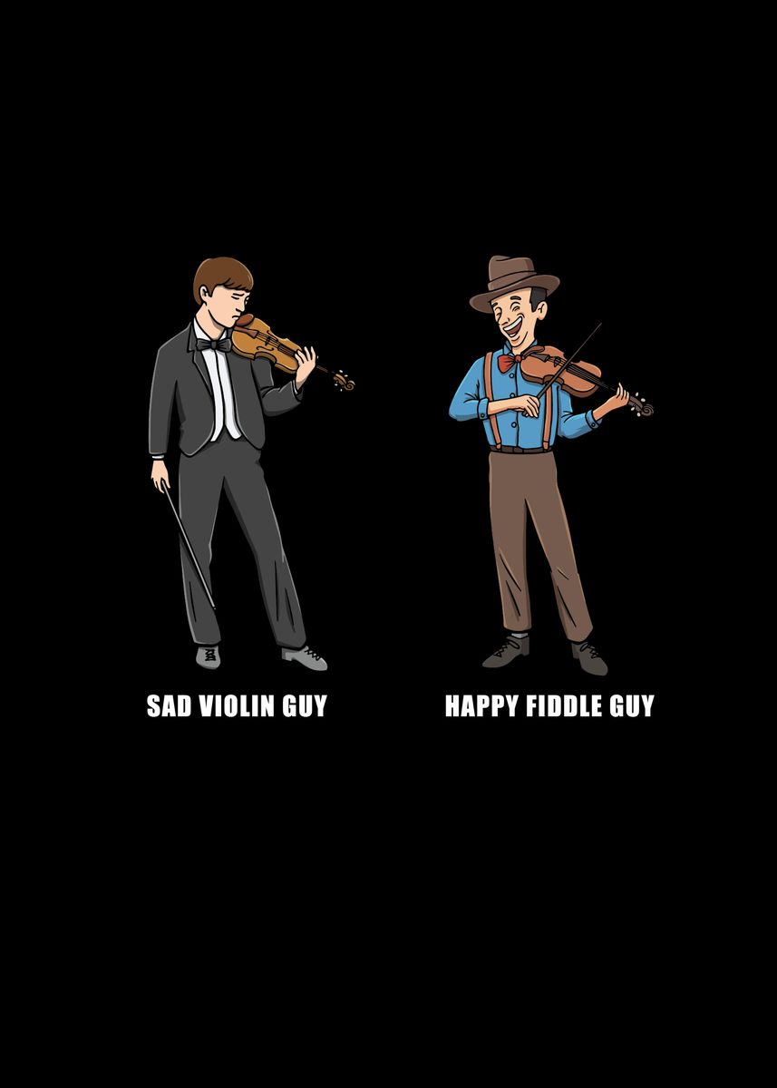 'Fiddle Bluegrass Musician' Poster, picture, metal print, paint by ...