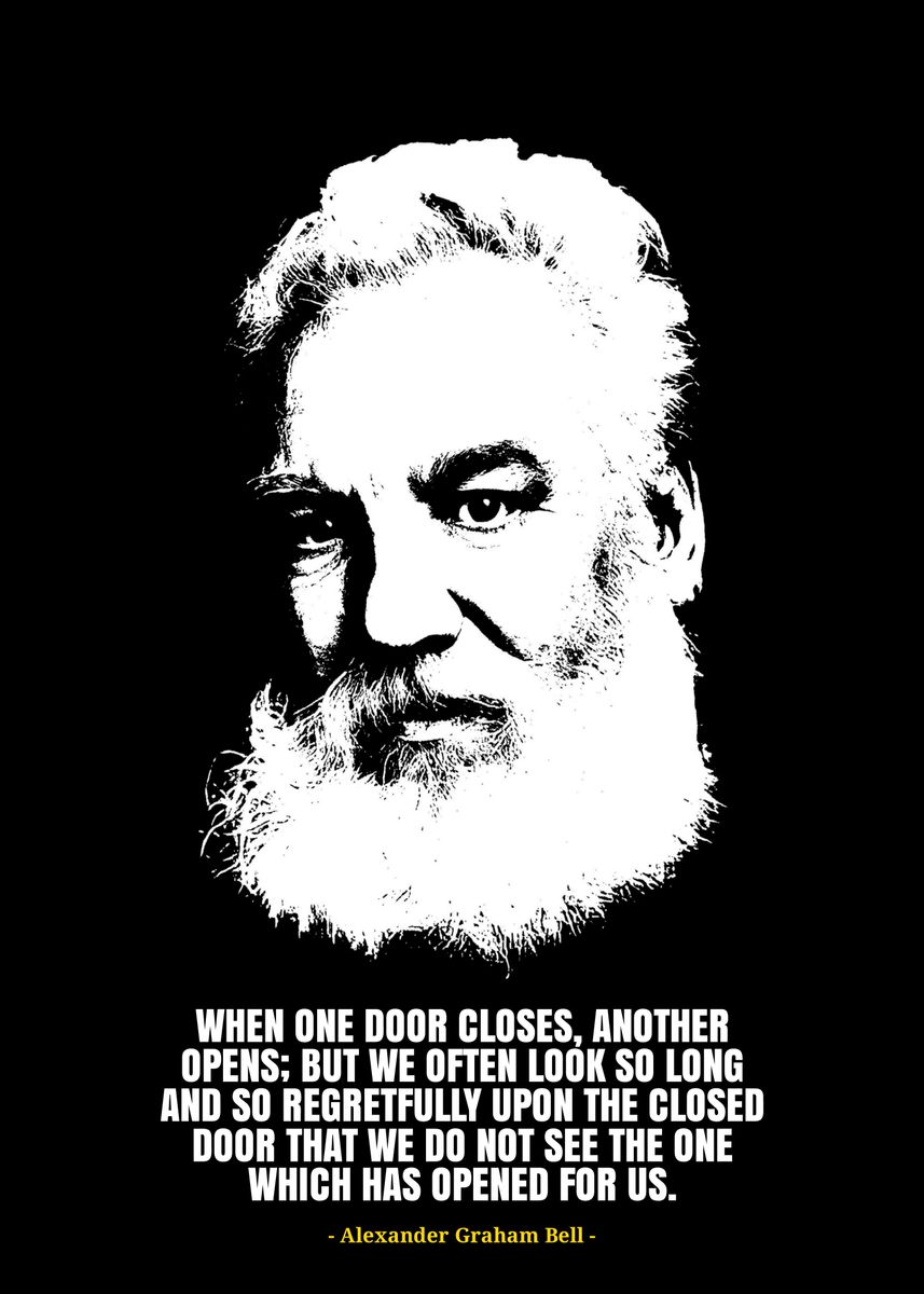 'Graham bell quotes ' Poster, picture, metal print, paint by iwak ayam ...