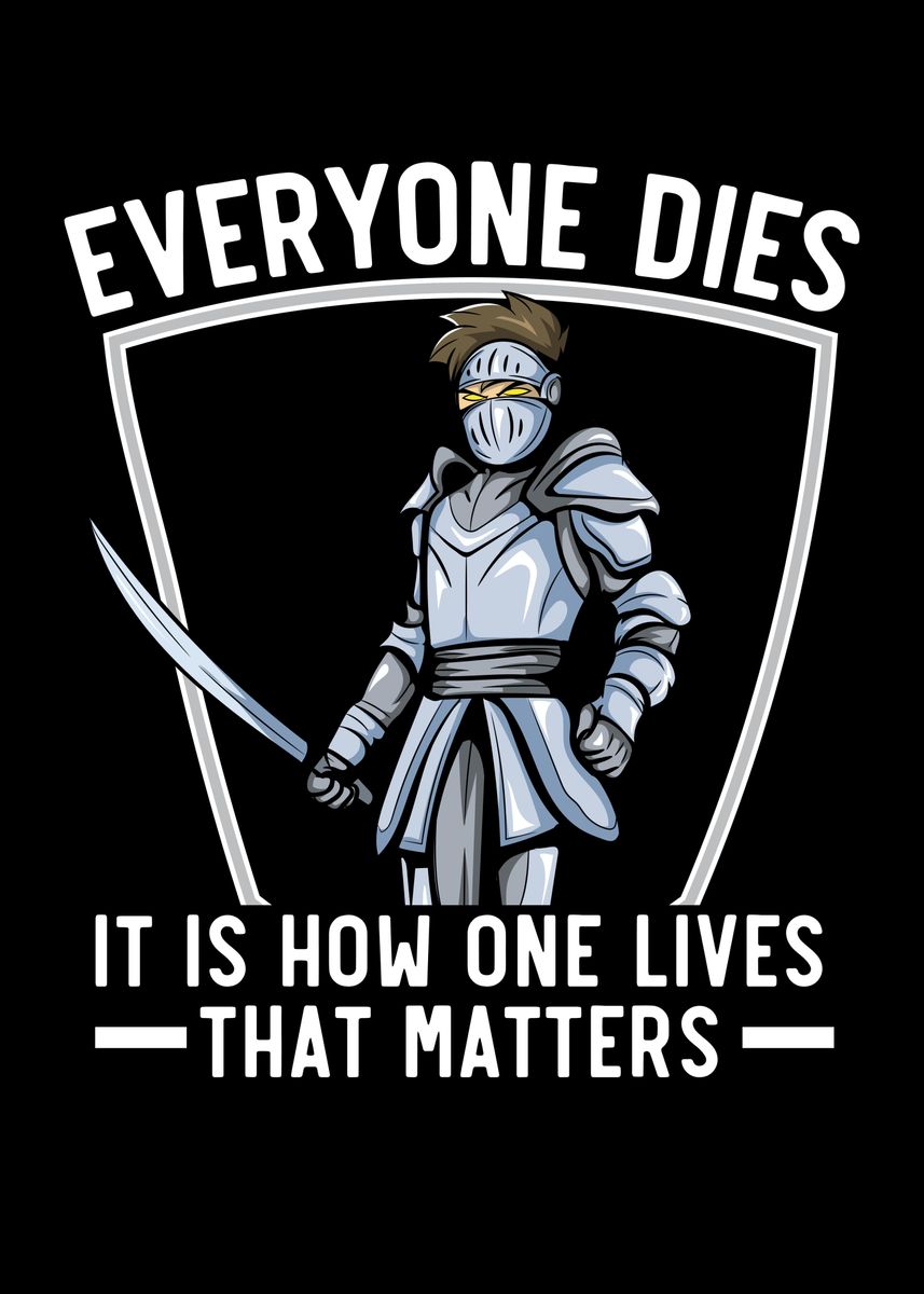 'Knight Lover Medieval' Poster, picture, metal print, paint by NAO ...