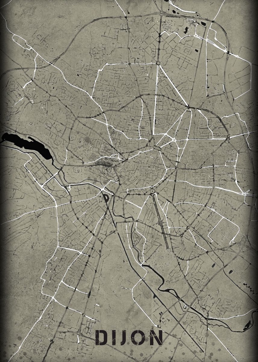 'Dijon' Poster, picture, metal print, paint by Jerhus | Displate