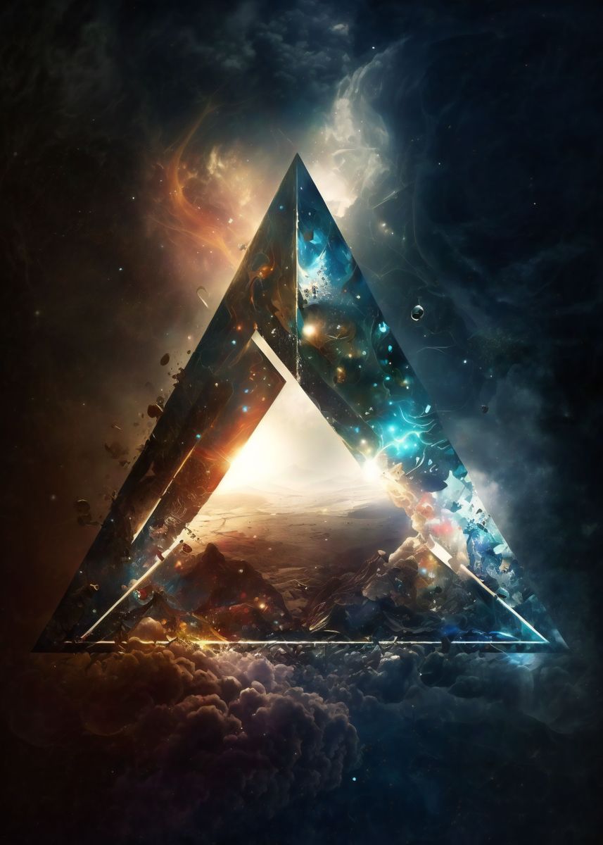 'Triangular portal' Poster, picture, metal print, paint by Powerful ...