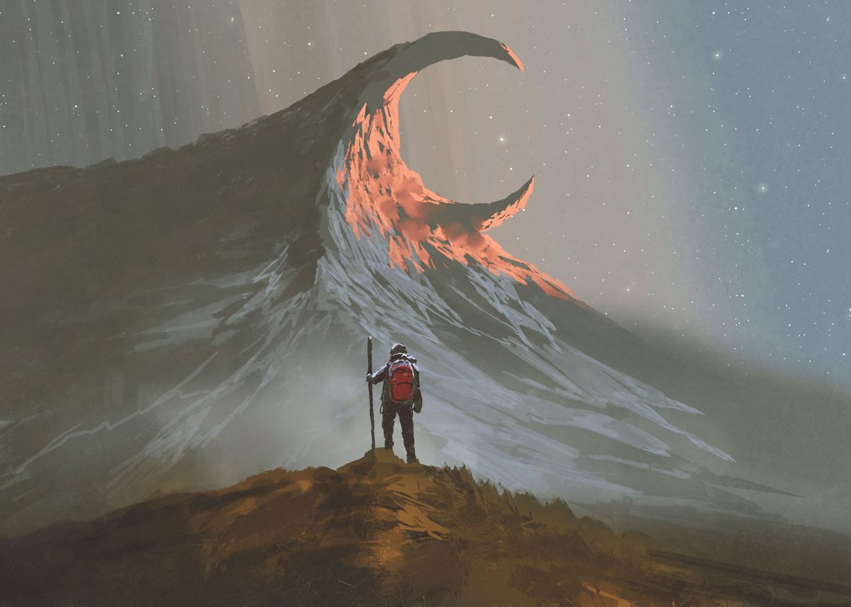 'Mountain adventure' Poster by Color Art | Displate