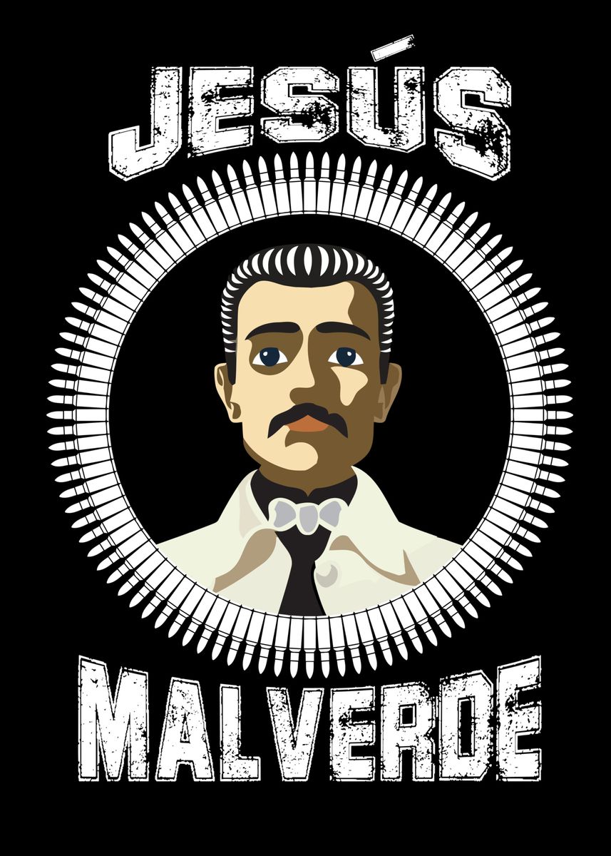 'Mexican Jesus Malverde' Poster, picture, metal print, paint by ...
