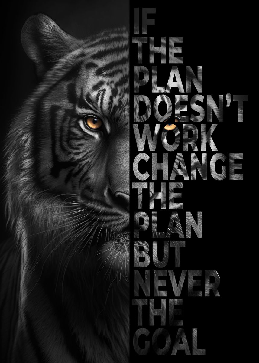 'Never Change The Goal' Poster, picture, metal print, paint by Five ...