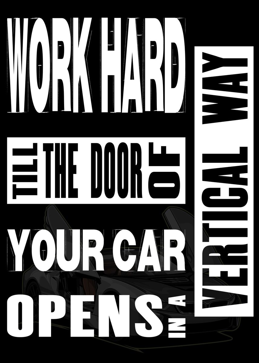'Work Hard' Poster by VisionTrend | Displate