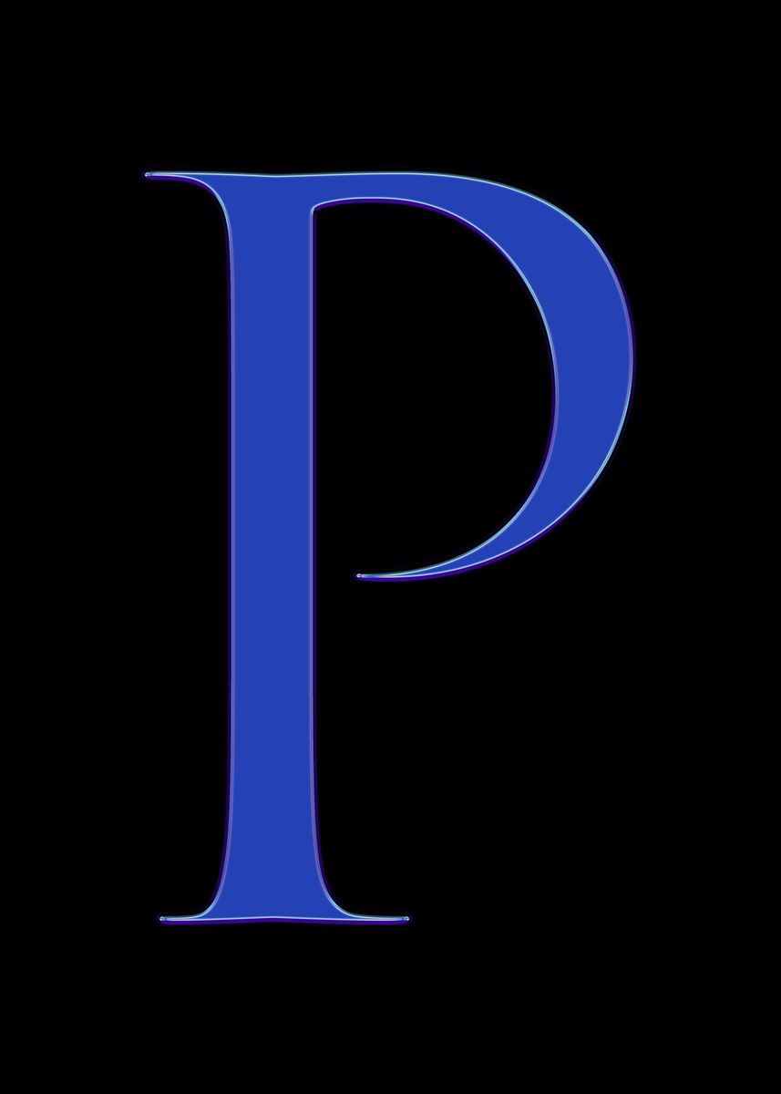 ' P letter' Poster, picture, metal print, paint by The Volcano | Displate