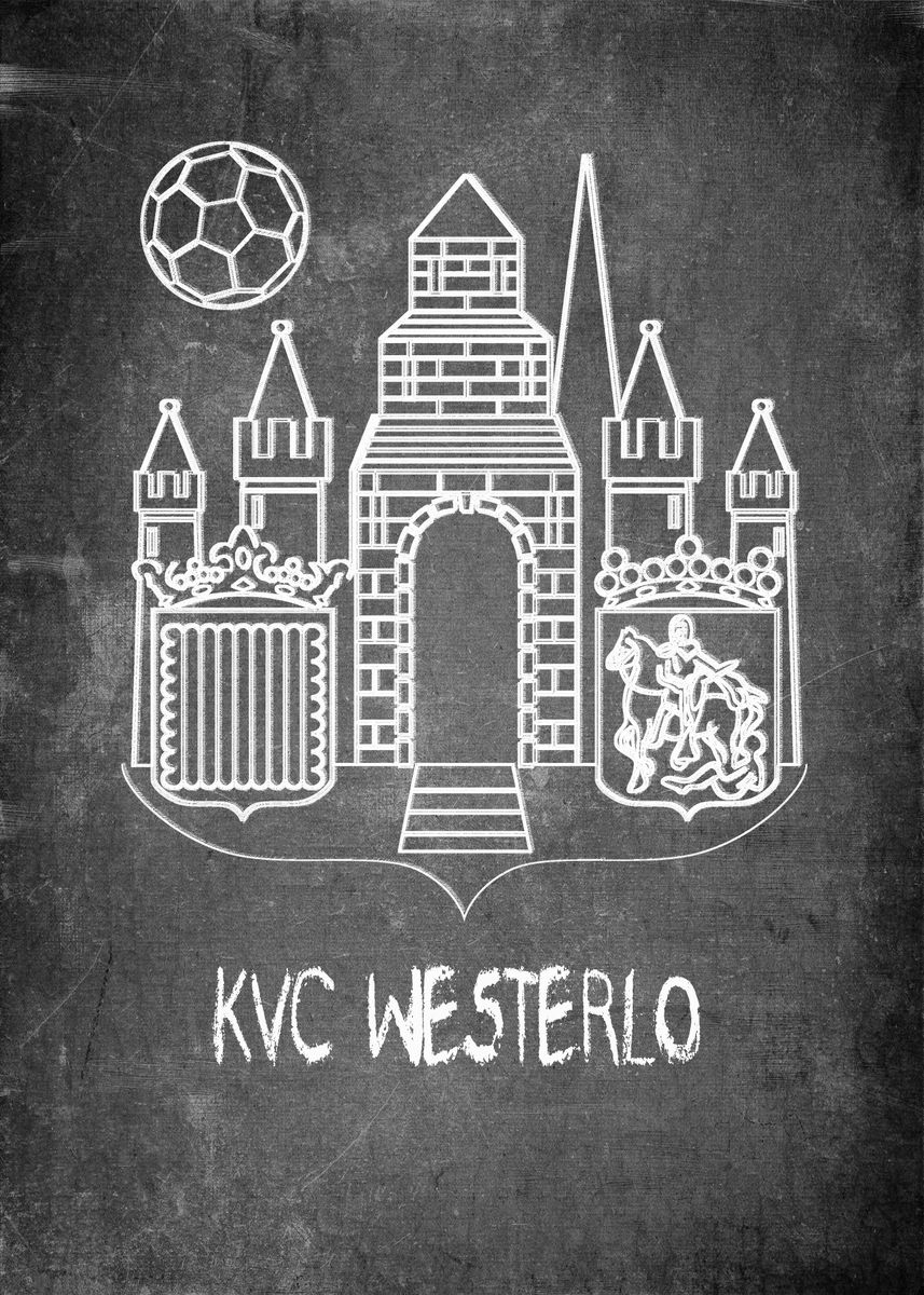 'KVC Westerlo' Poster, picture, metal print, paint by AD art | Displate