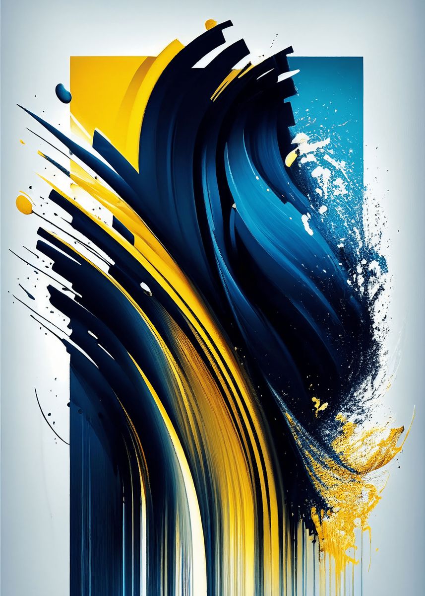 'Abstract Ocean Symphony' Poster, picture, metal print, paint by Hazzo ...