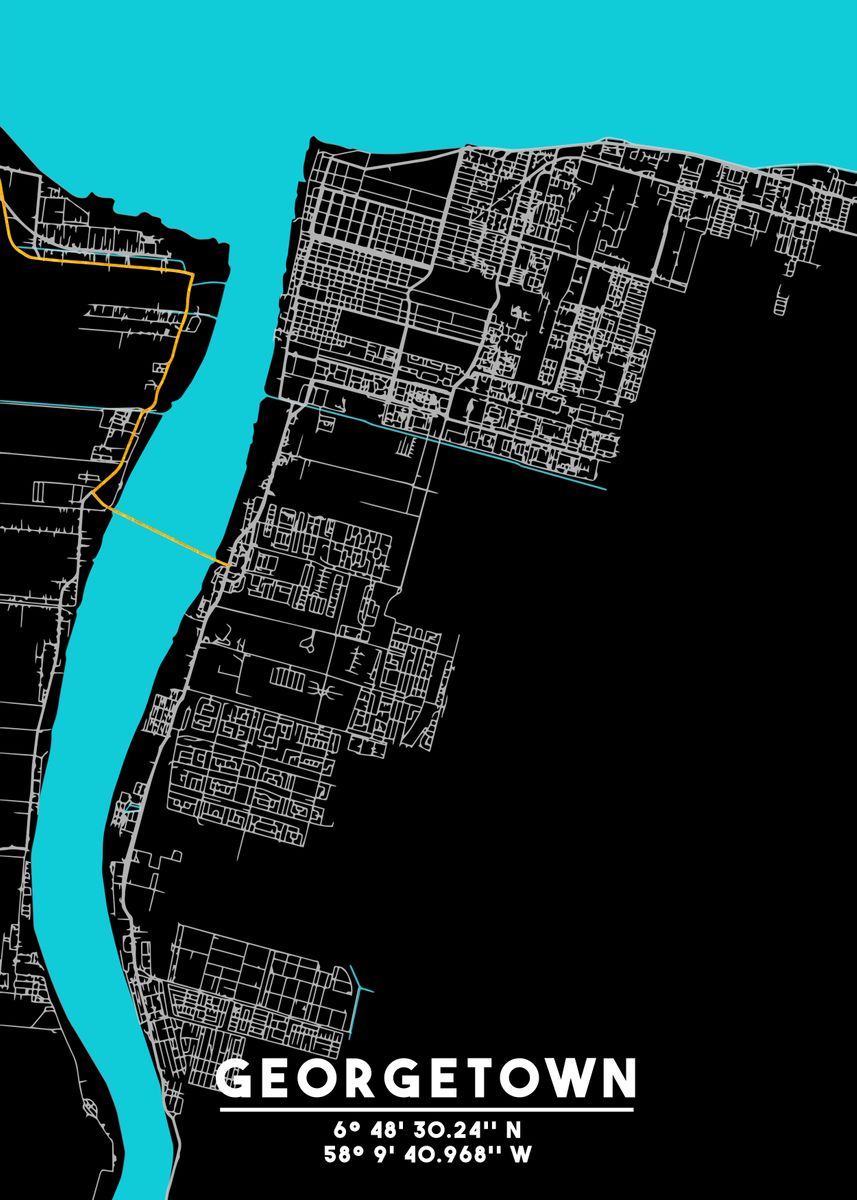 'Georgetown Guyana' Poster, picture, metal print, paint by Clayborne ...