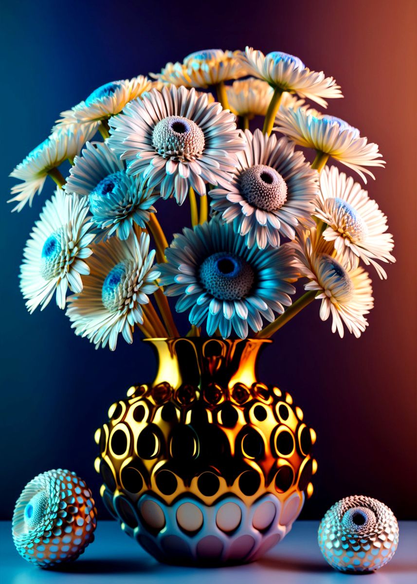 'Fantasy Flower' Poster by Ties Rosi | Displate