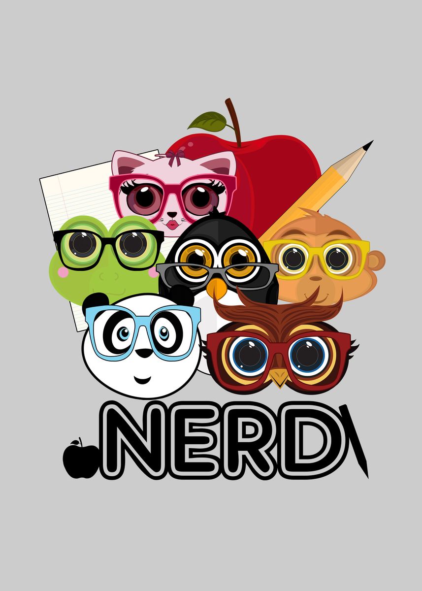 'Nerd' Poster, picture, metal print, paint by Adamzworld | Displate