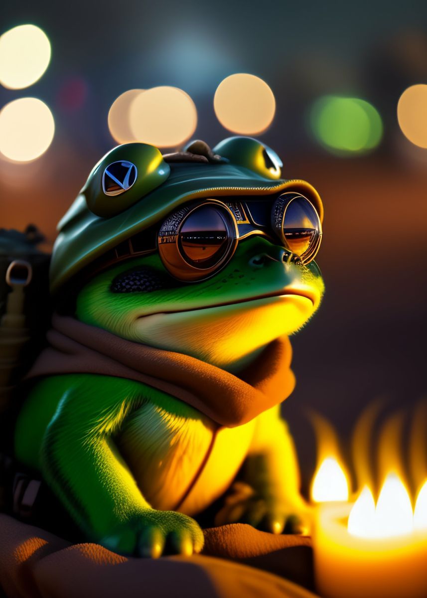'Frog Portrait ' Poster, picture, metal print, paint by Creative YS ...