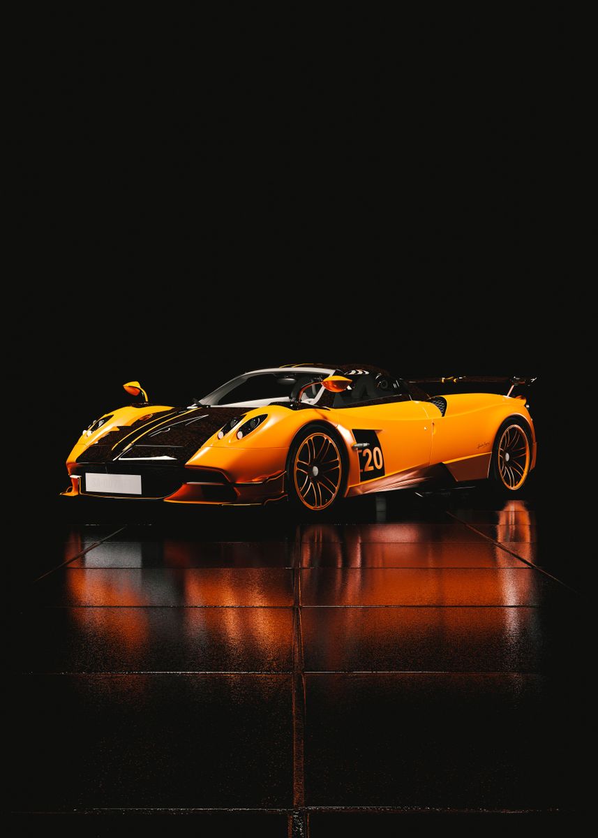 'Pagani Huayra Roadster' Poster, picture, metal print, paint by Srabon ...