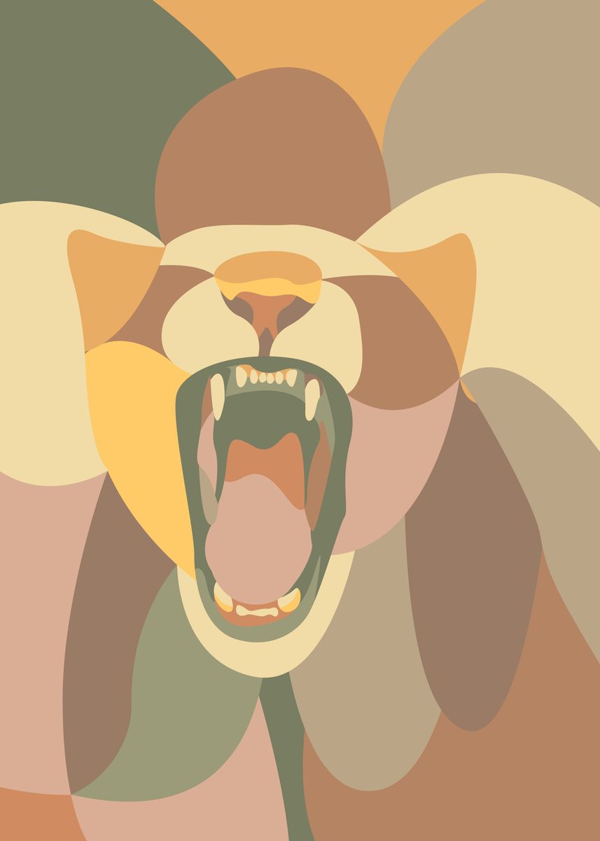 'lioness' Poster, picture, metal print, paint by Ratna Mutia Dewi ...