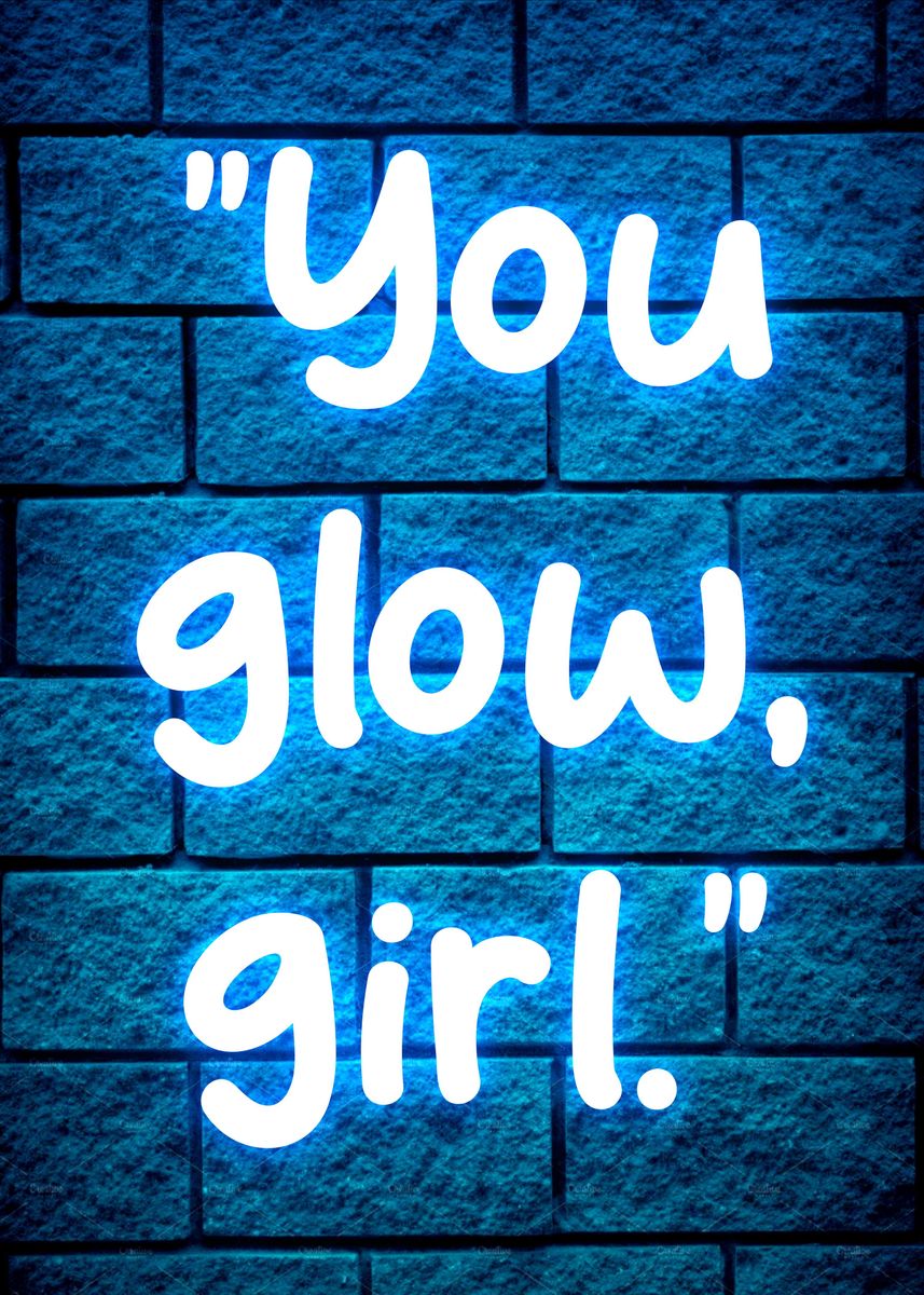 'neon quotes ' Poster, picture, metal print, paint by Lunzii Art | Displate