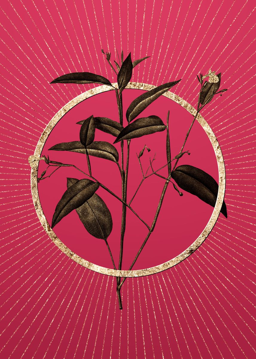 'Gold Maranta Arundinacea' Poster, picture, metal print, paint by Holy ...