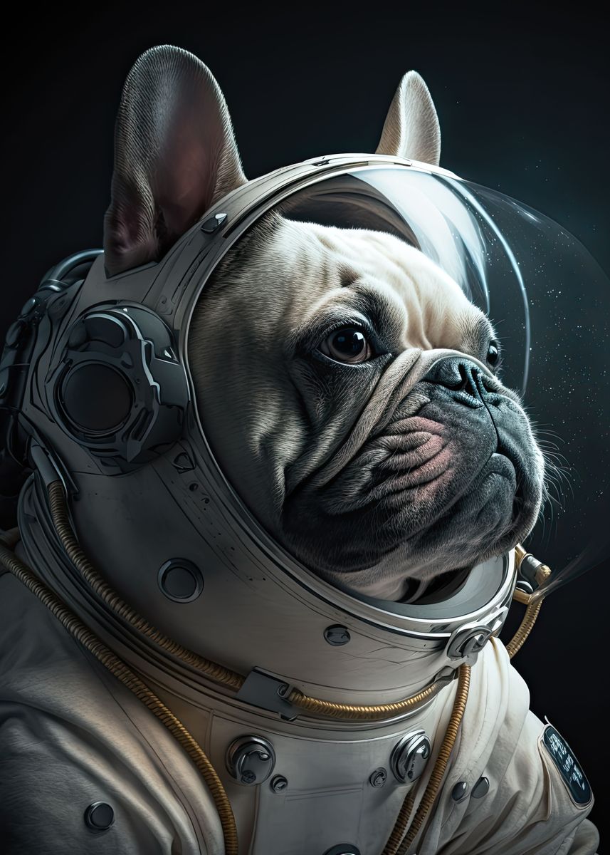 'French Bulldog Astronaut' Poster, picture, metal print, paint by PetPrints | Displate