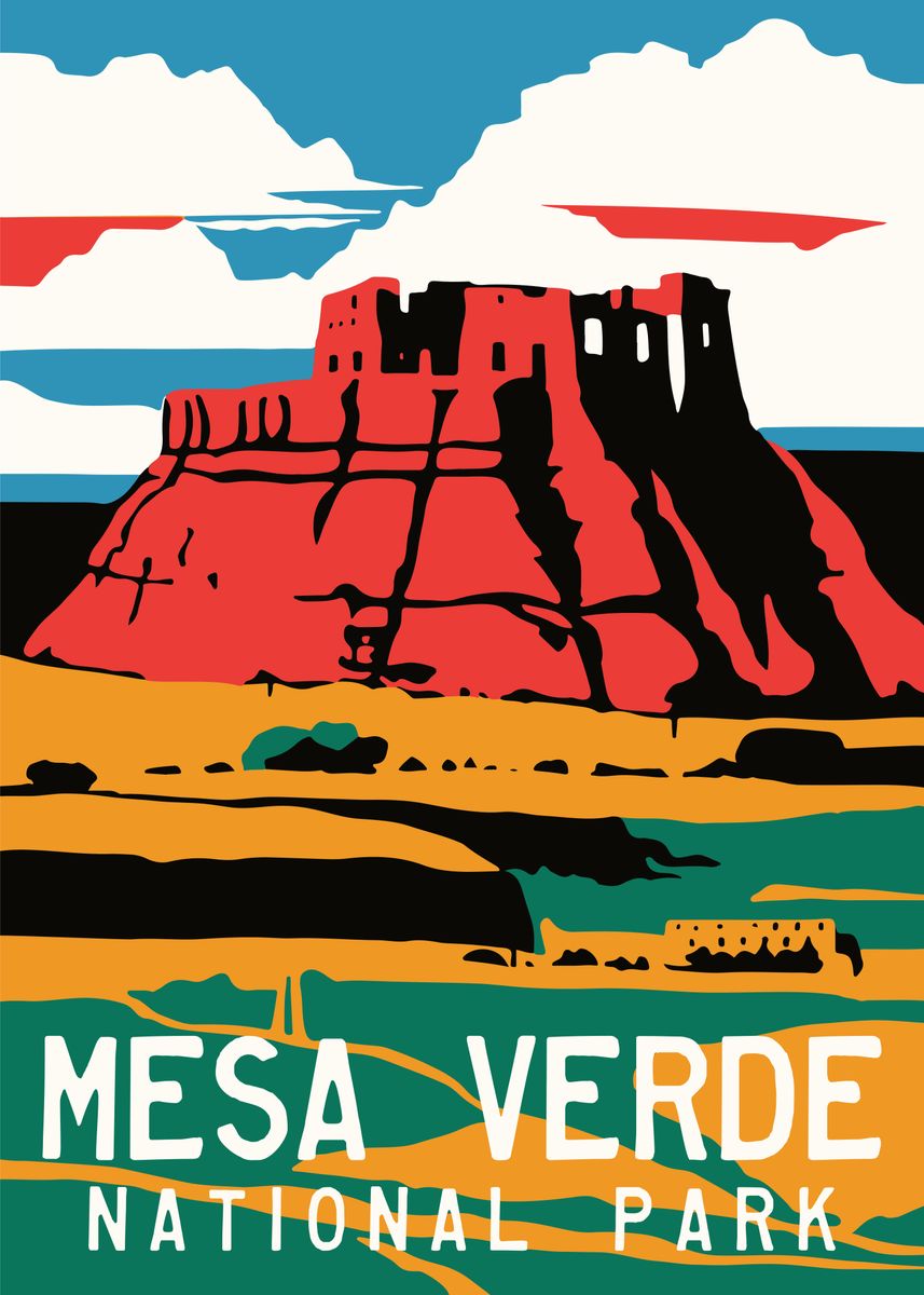 'Mesa Verde National Park' Poster, picture, metal print, paint by ...
