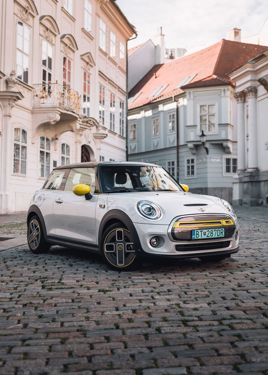 'White Mini Cooper' Poster by Richard Art | Displate
