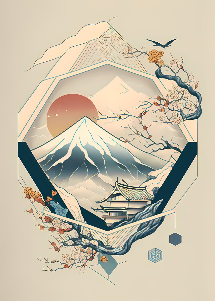 'Aestethic Japanese Nature' Poster by Jay | Displate