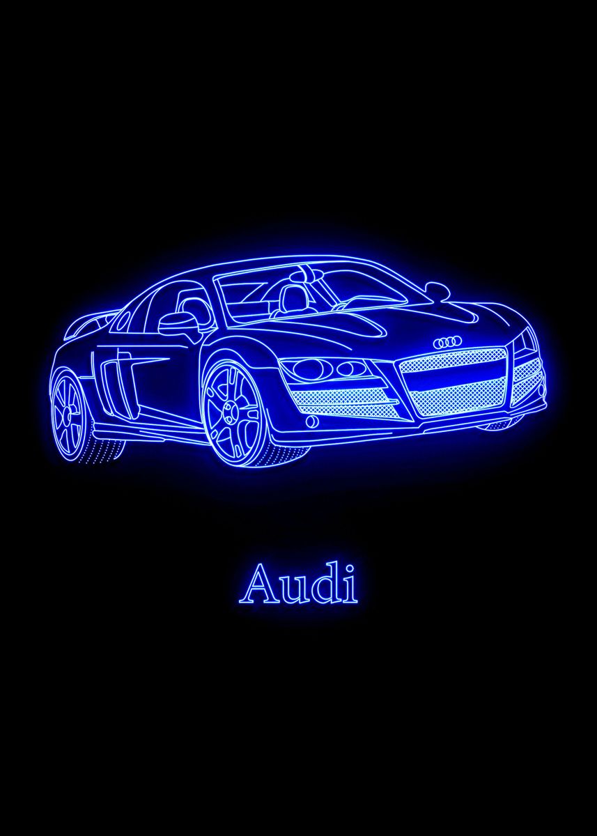 'Audi' Poster, picture, metal print, paint by ke ke | Displate