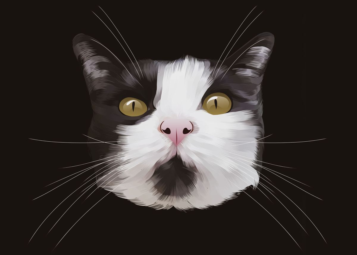'cat 2' Poster by Muh Aslan | Displate