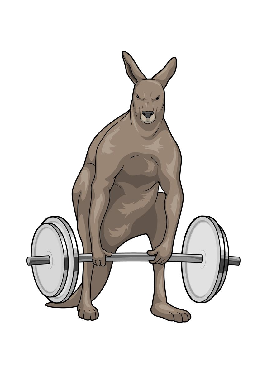 'Kangaroo Bodybuilding ' Poster, picture, metal print, paint by Markus ...