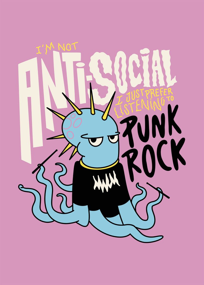 'Punk Octopus' Poster by Cool Worker | Displate