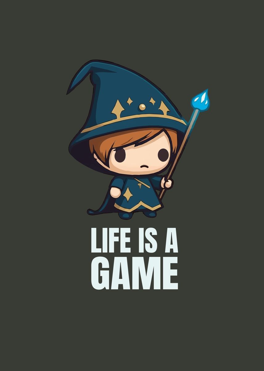 'Life Is A Game RPG Chibi' Poster, picture, metal print, paint by Foxxy ...