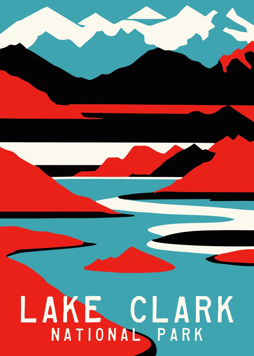 'Lake Clark National Park' Poster by BluePinkPanther | Displate