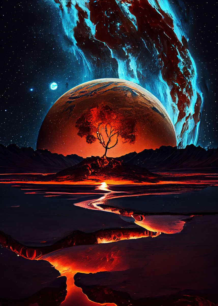 'Planets In The Galaxy' Poster by 4147 Studios | Displate