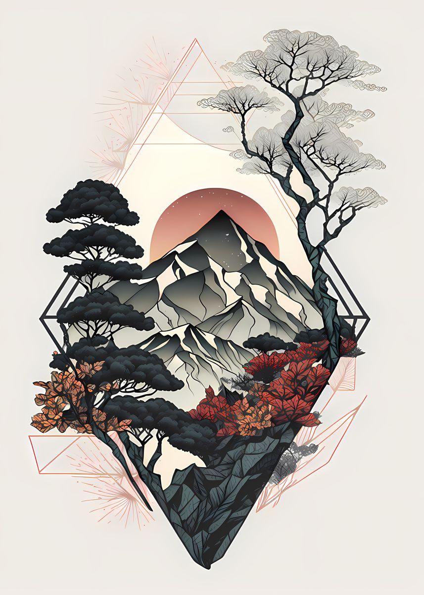 'Aestethic Japanese Nature' Poster by Jay | Displate