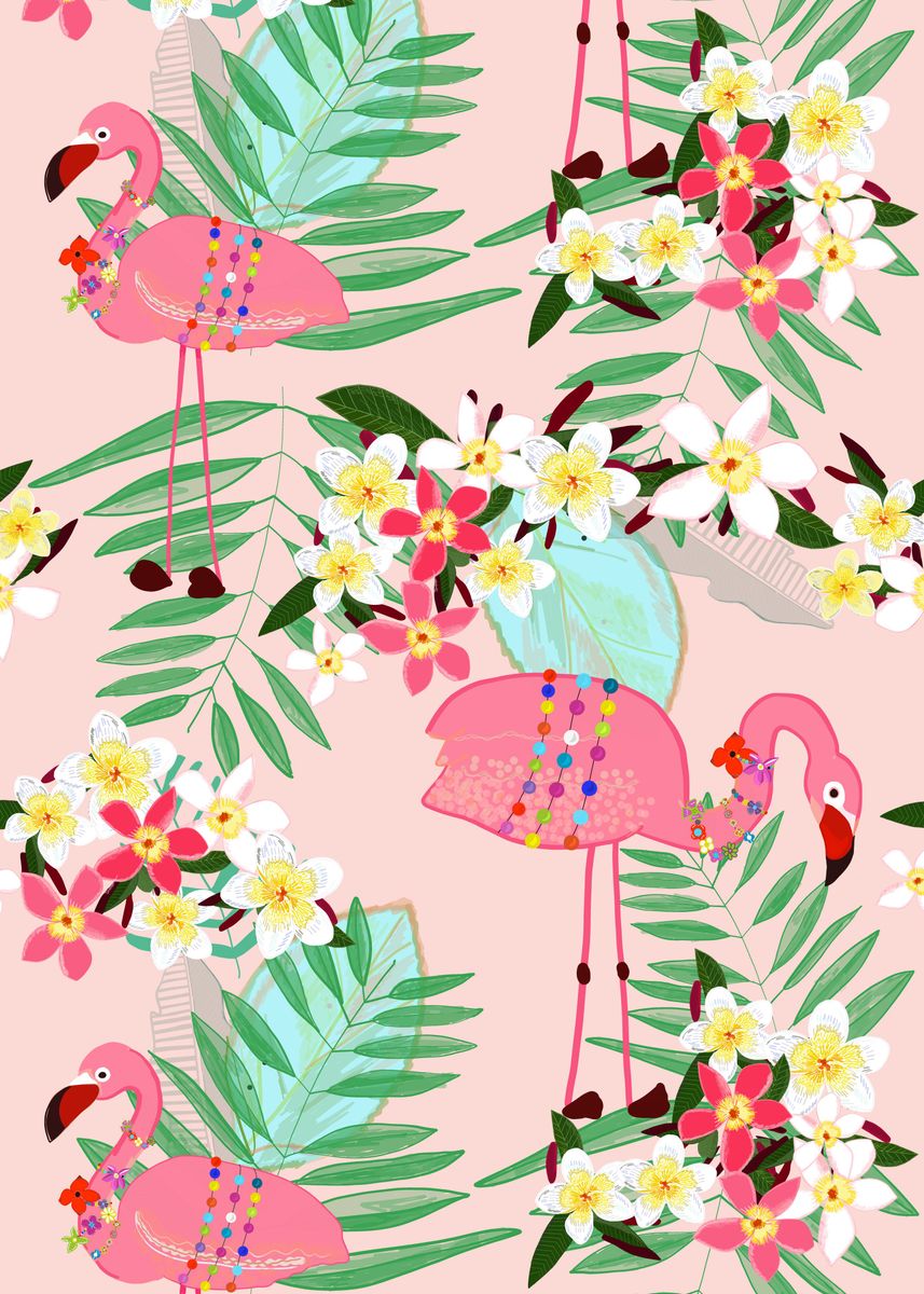 'Tropical pattern ' Poster, picture, metal print, paint by Gulsen Gunel ...