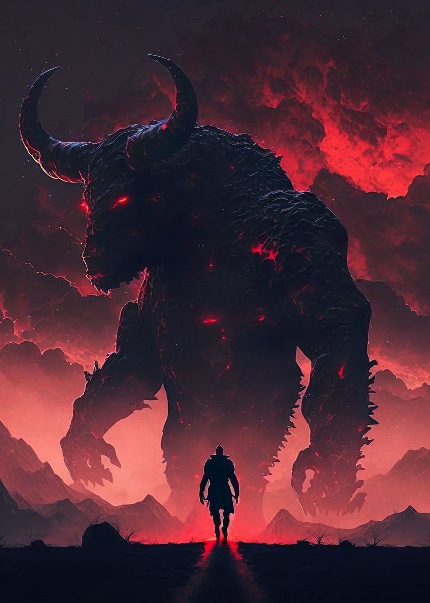 'The Minotaur' Poster, picture, metal print, paint by TESSERACT 07 ...