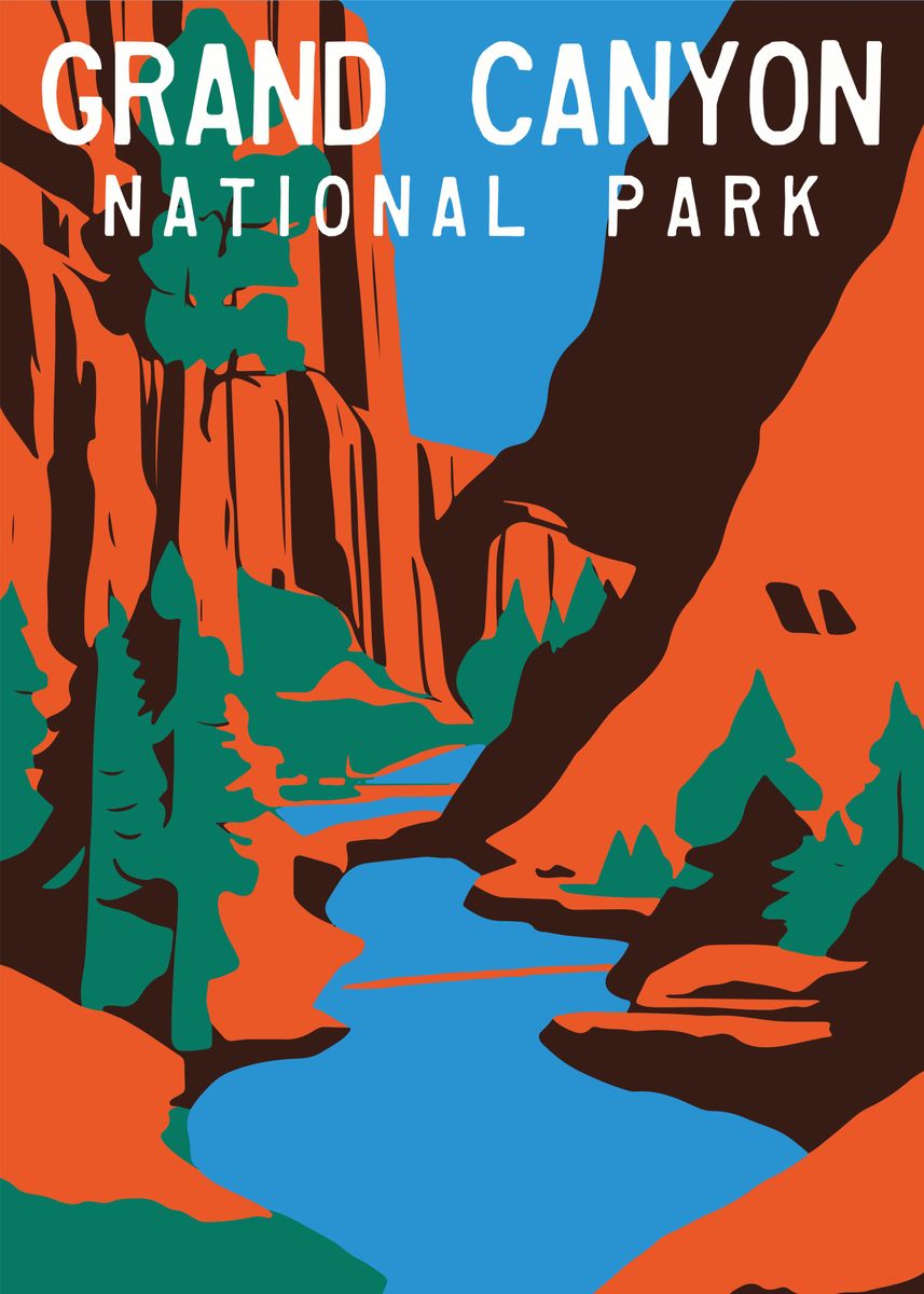 'Grand Canyon National Park' Poster by BluePinkPanther | Displate