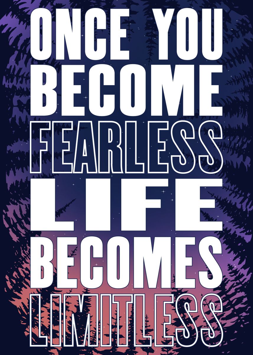 'Fearless and Limitless' Poster, picture, metal print, paint by ...